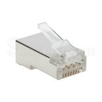 Shielded RJ45 CAT5e pass through EZ connector