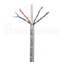 CAT6 Riser(CMR) ,500ft, White, Solid Bare Copper, UTP,PoE++